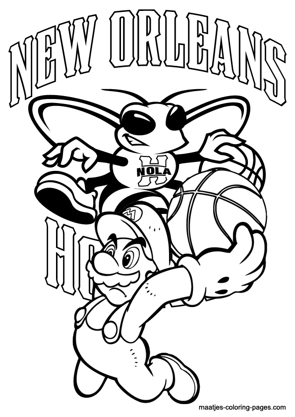 nba coloring pages mascots